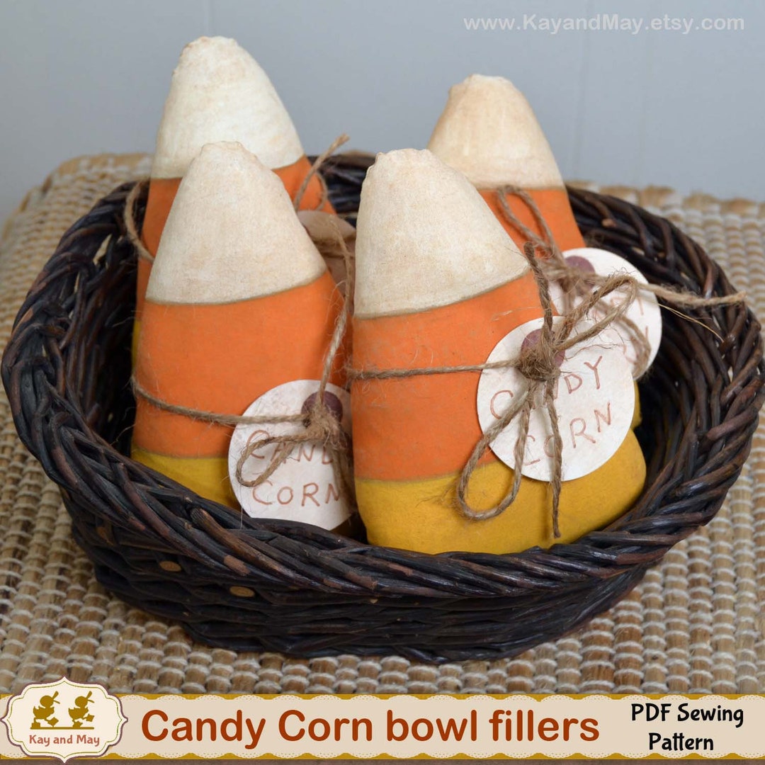 Primitive Candy Corn Sewing Pattern / Autumn Bowl Fillers / Halloween ...