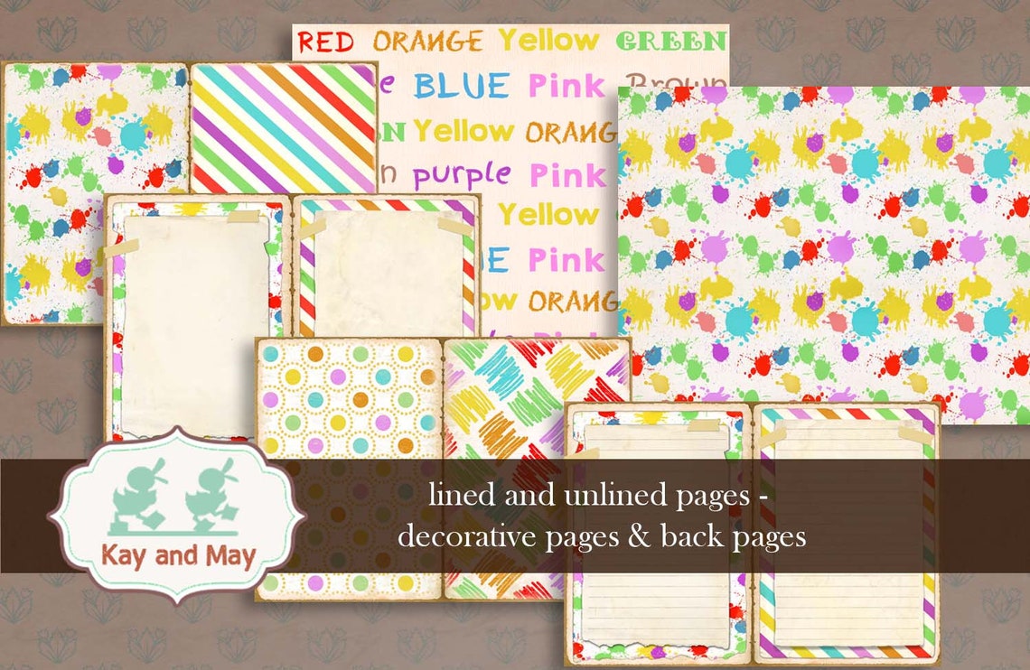 Printable Journal Kit ART Journal Creative Journal Retro | Etsy