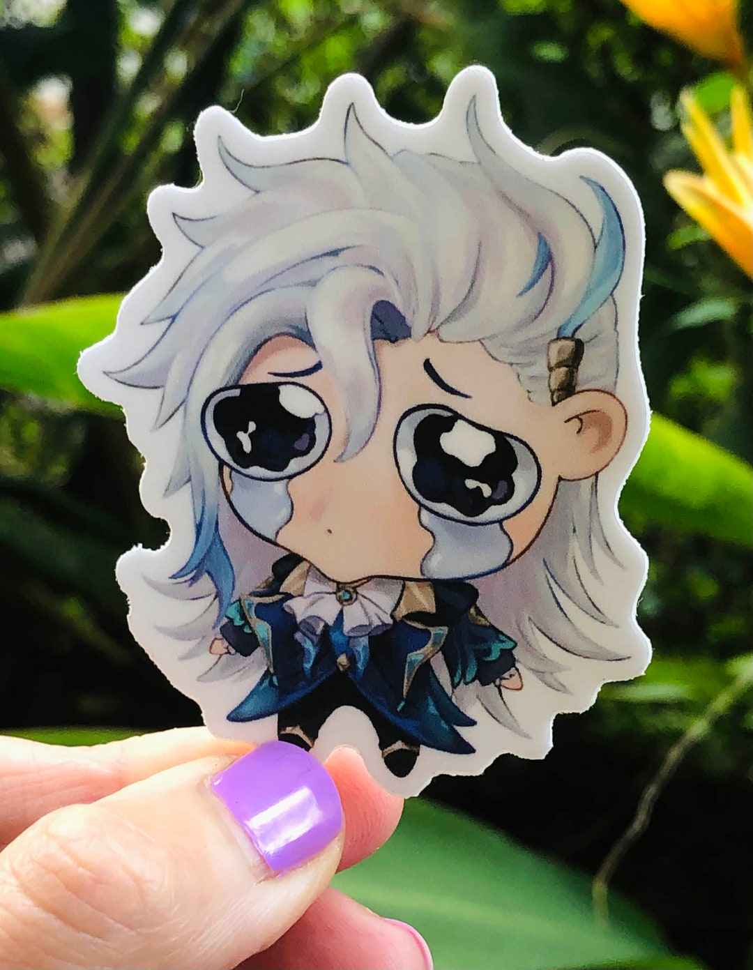 Sad Goober Neuvillette Genshin Impact Matte Sticker 2"x2"in Anime ...