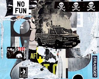 This Edgy Street Art Collage is Made From Posters Torn From the Streets ...