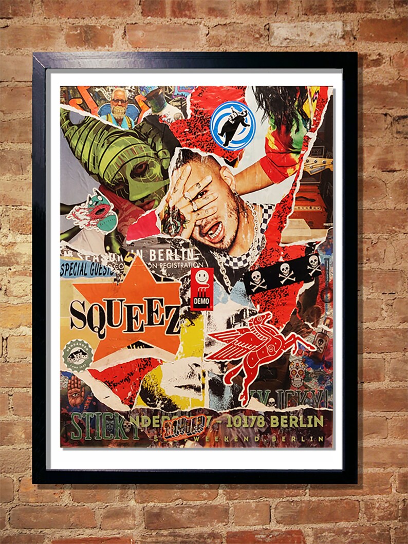 This Edgy Street Art Collage is Made From Posters Torn From the Streets ...