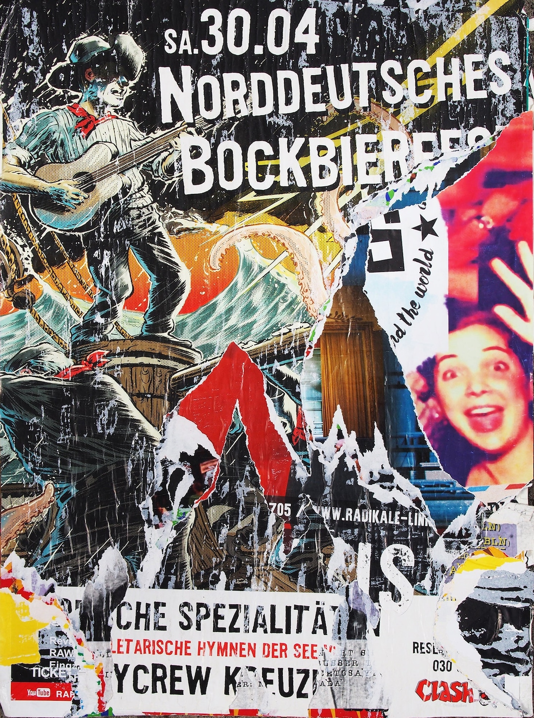 This Edgy Street Art Collage is Made From Posters Torn From the Streets ...