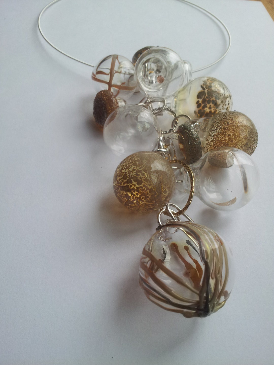 Glass Cascade Necklace - Etsy