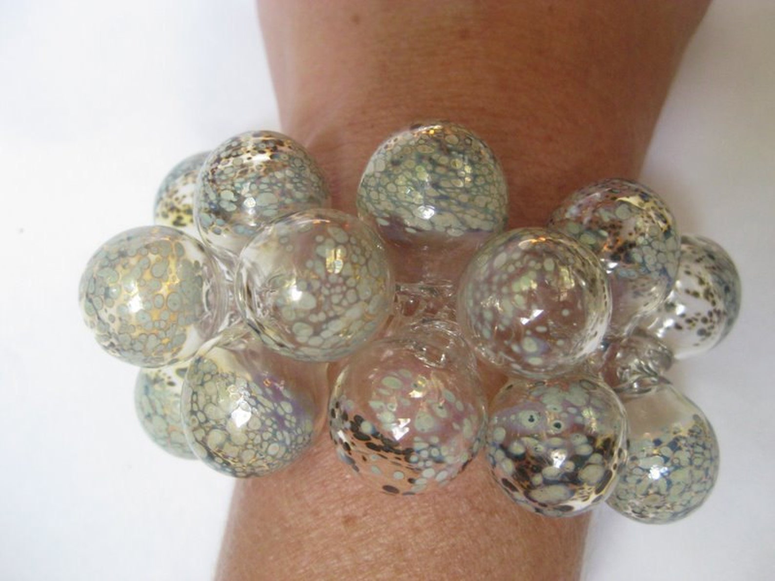 Silver Speckles Bubble Bracelet - Etsy