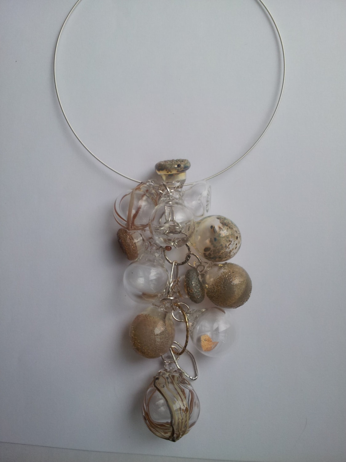 Glass Cascade Necklace - Etsy