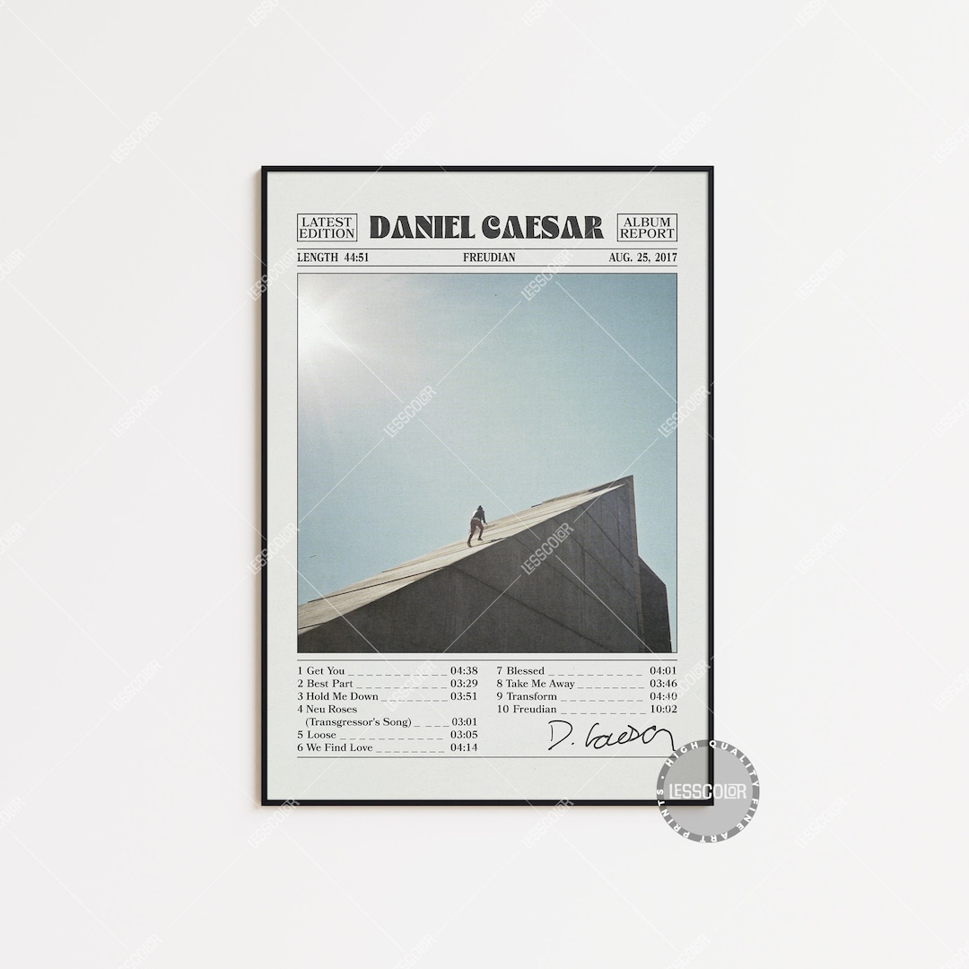Daniel Caesar Retro Newspaper Print, Freudian Poster, Daniel Caesar ...