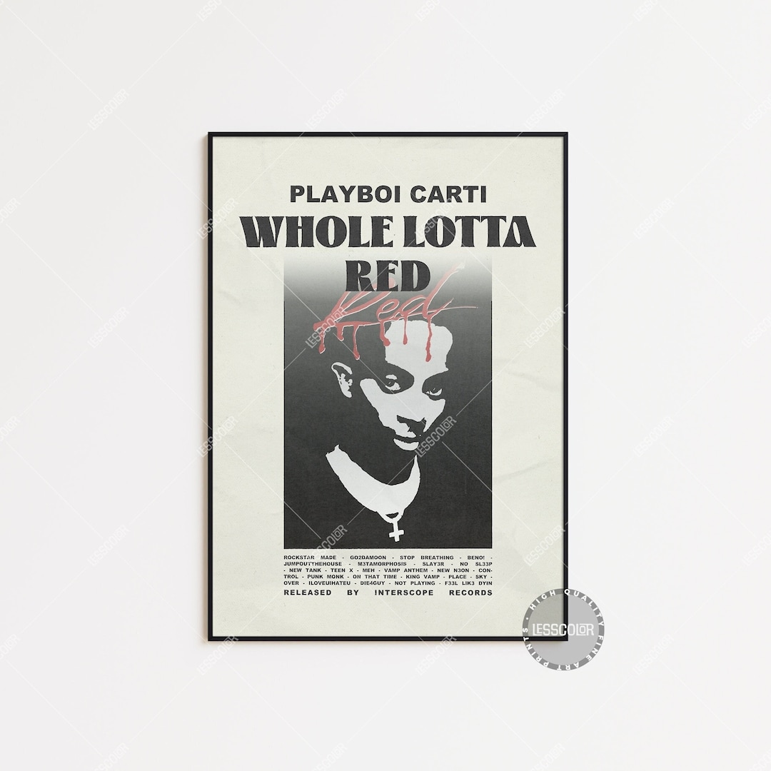 Playboi Carti Posters / Whole Lotta Red Poster, Tracklist Album Cover ...