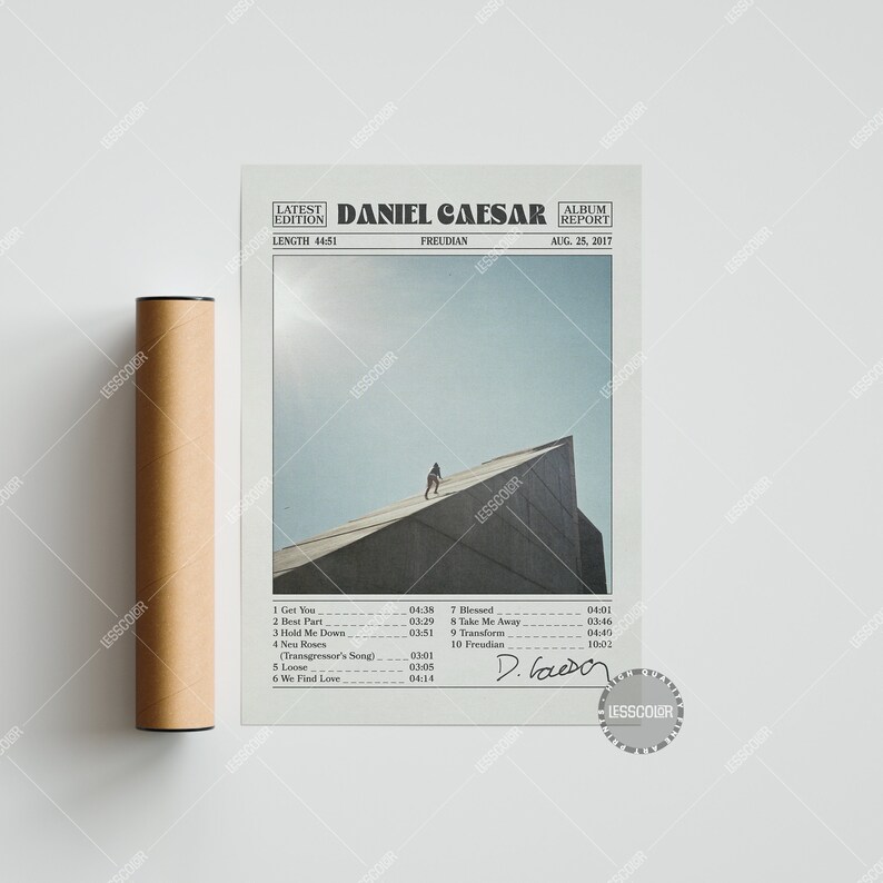 Daniel Caesar Retro Newspaper Print, Freudian Poster, Daniel Caesar Poster, Album Cover Posters ...