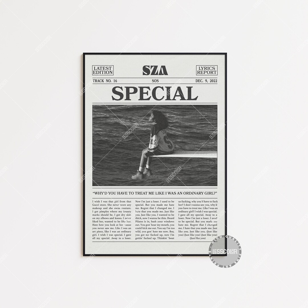 SZA Poster Special Poster, SOS Poster, SZA, Album Cover Poster, Sza ...