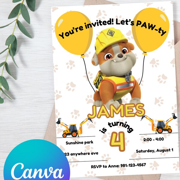 Rubble Paw Patrol - Etsy