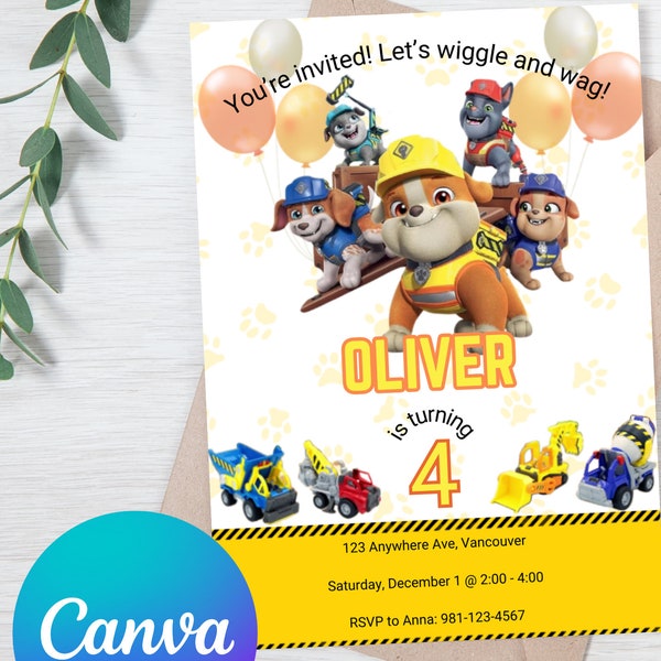 Rubble Paw Patrol - Etsy