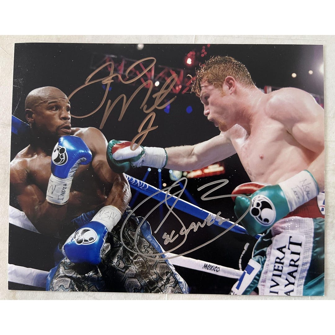 Photo 8x10 Signed by Saul Canelo Alvarez and Floyd Mayweather With ...