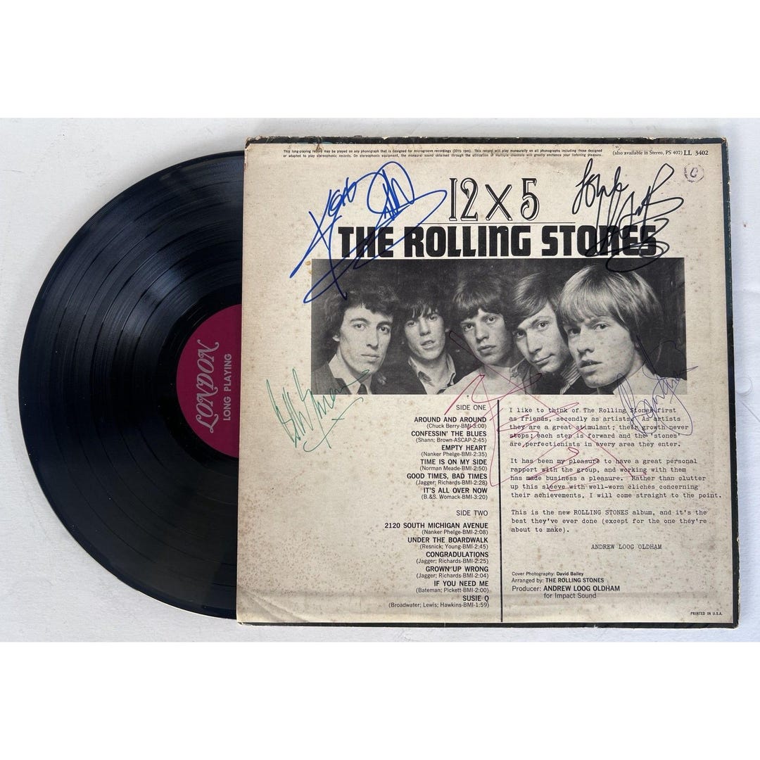 Rolling Stones Lp "12x5" Mick Jagger, Bill Wyman, Keith Richards ...