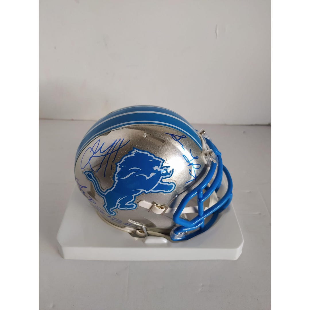 Mini Helmet Riddell Detroit Lions Signed With Proof - Etsy