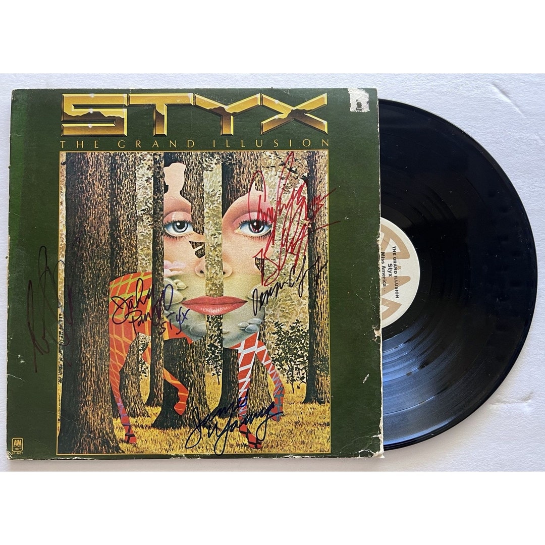 Styx Tommy Shaw James Young the Grand Illusion LP Signed - Etsy