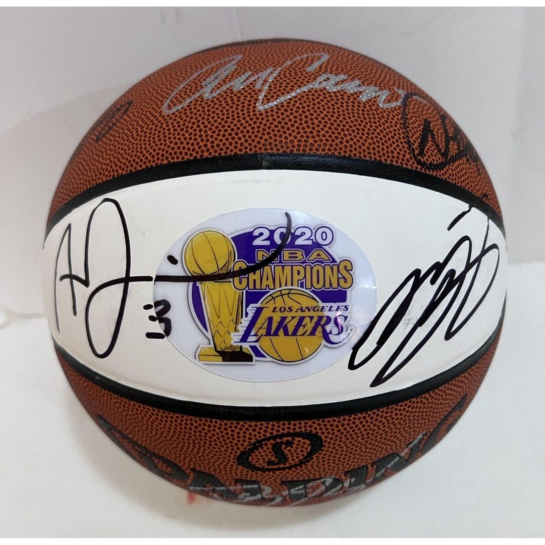 Los Angeles Lakers Kobe Bryant Shaquille O'neal 1999-2000 Team Signed Basketball NBA Champions ...