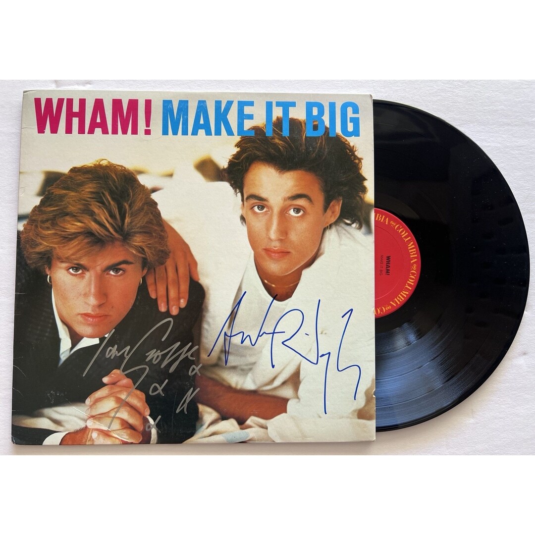 Wham George Michael Andrew Ridgeley 'make It Big' LP Signed With Proof ...