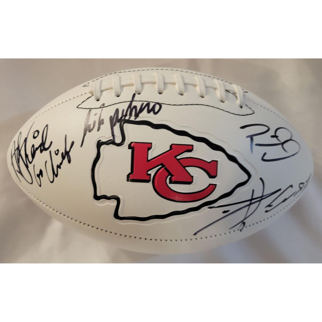 Kansas City Chiefs Full Size Football Signed Patrick Mahomes, Travis ...