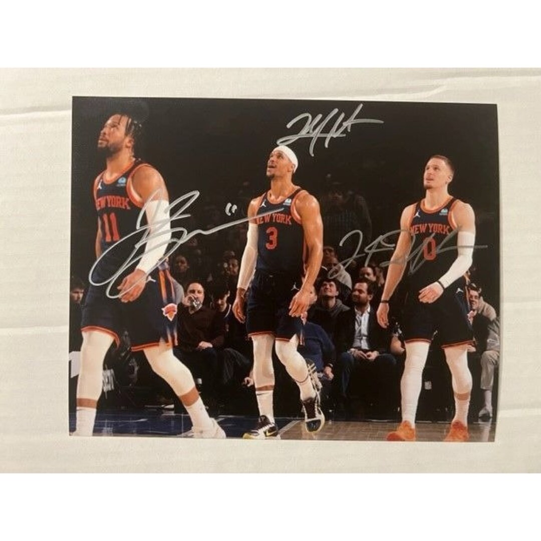 New York Knicks Jalen Brunson, Donte Divincenzo, Josh Hart 8X10 Photo ...