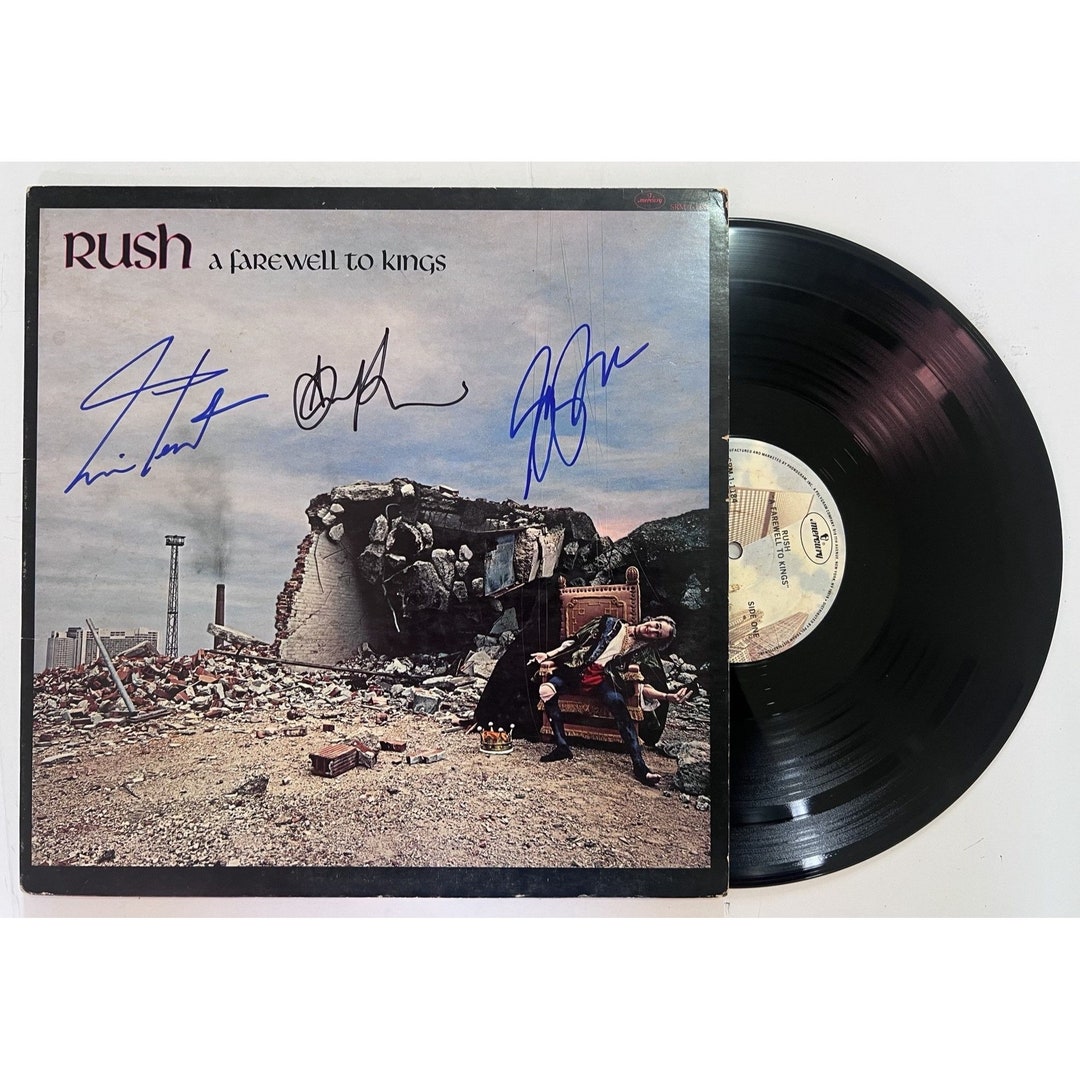 Rush Neil Peart Geddy Lee Alex Lifeson A Farewell to Kings Lp Signed ...