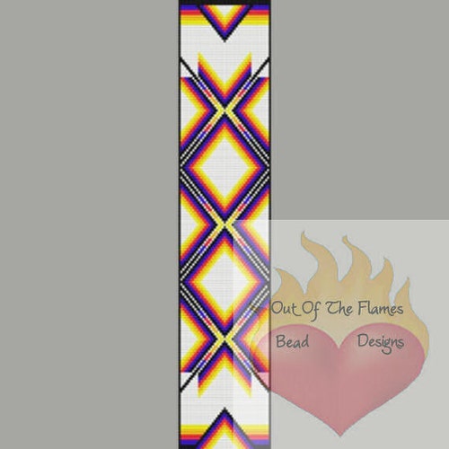 Arrow Feather Peyote bracelet pattern Peyote stitch bracelet | Etsy