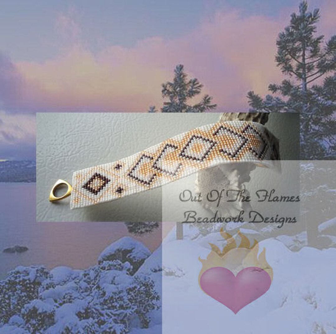 Bead PATTERN Gold N Diamonds Bracelet Loom or Square Stitch - Etsy