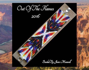 Bead PATTERN Hawk Totem Cuff Bracelet Loom Square Stitch | Etsy