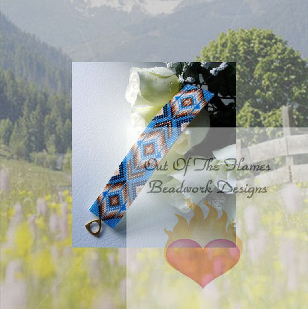Bead PATTERN Native American Diamond Shards Cuff Bracelet Loom or ...