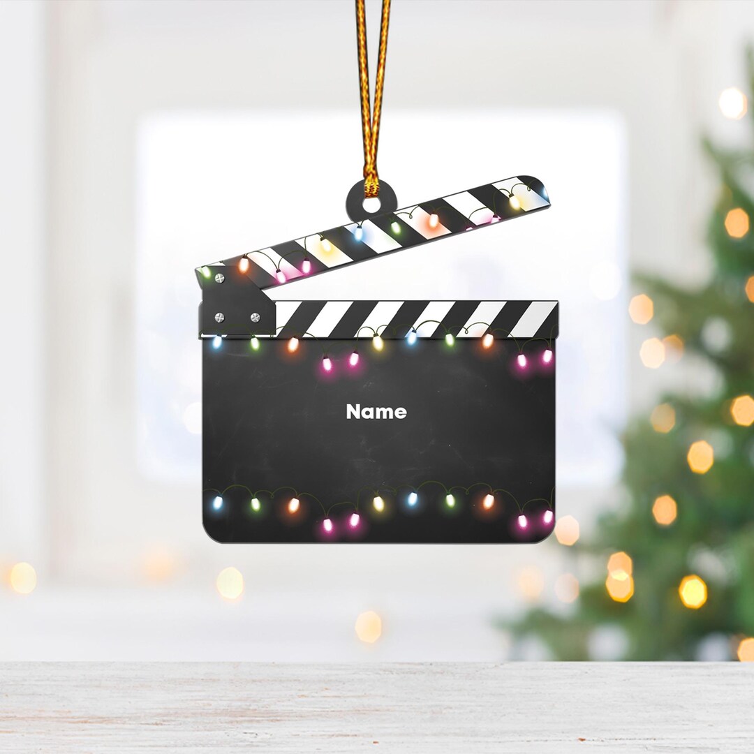 Personalized Film Clapboard Ornament, Film Clapper Car Ornament, Film ...