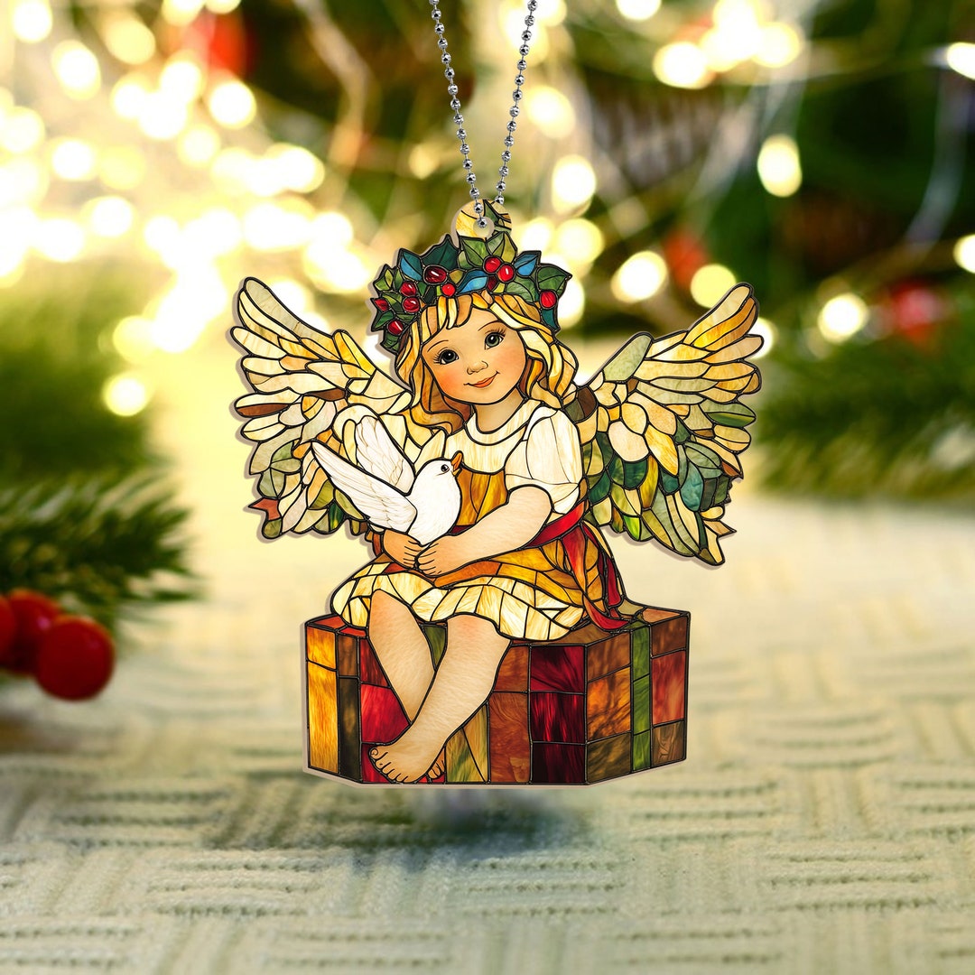 Baby Angel Christmas Suncatcher, Angel Window Hanging Decor, Angel ...