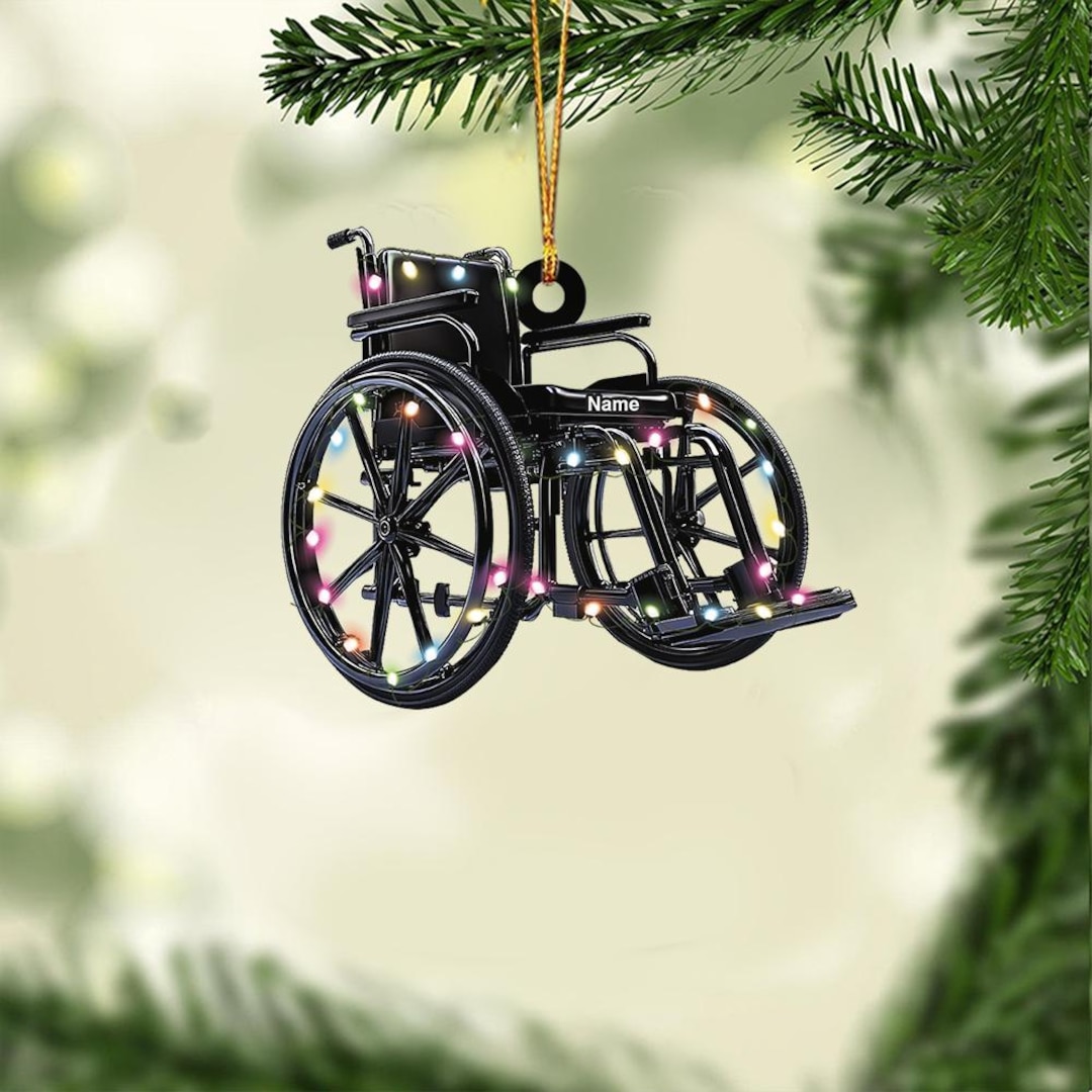 Personalized Wheelchair Ornament, Multifunctional Wheelchair Christmas ...
