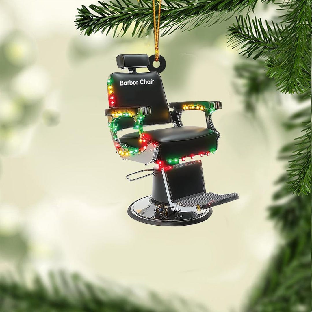 Barber Chair Christmas Ornament, Barber Christmas Ornament, Hairstylist ...