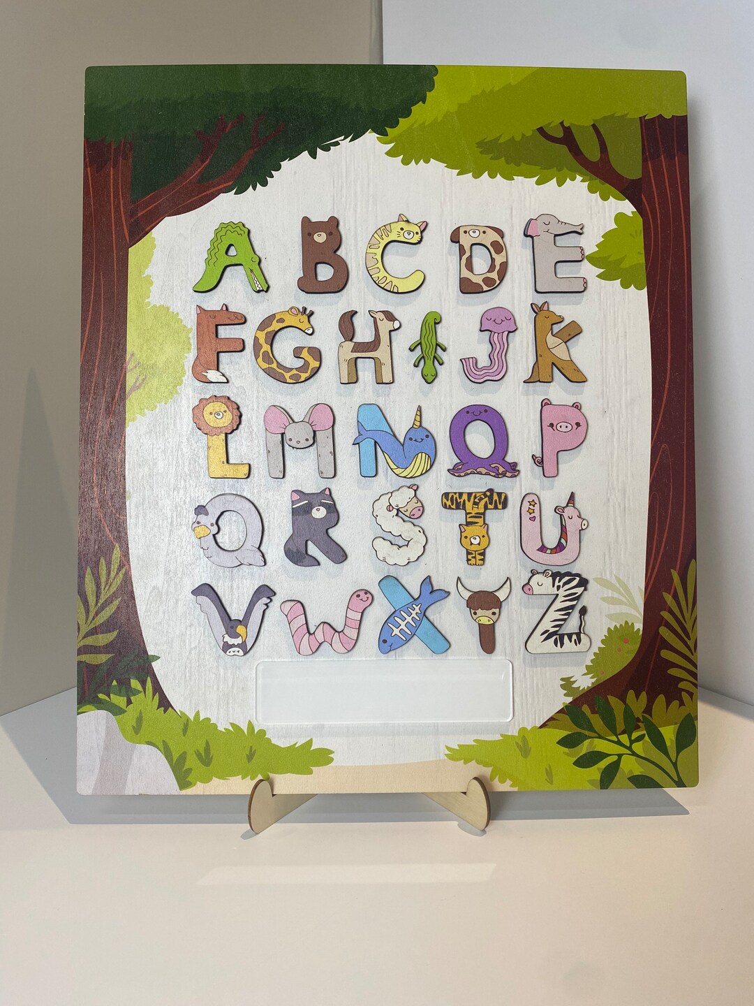 ABC Wood Sign, Alphabet Wooden Sign, Classroom Wooden Sign, Wood ...