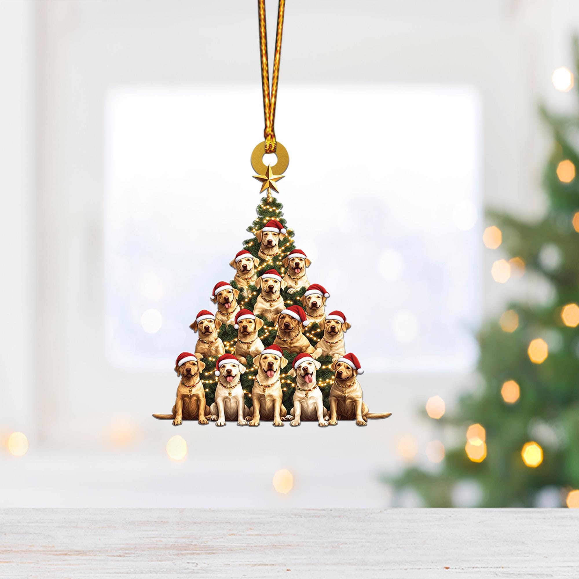 Labrador Retriever Dog Christmas Tree Ornament, Dog Rearview Mirror Car ...