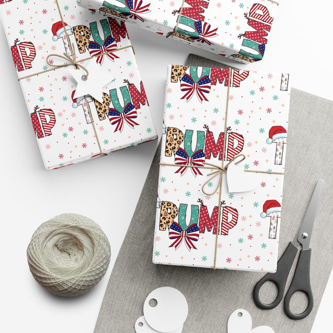 Donald Trump Wrapping Paper, Donald Trump Christmas Wrapping Paper ...