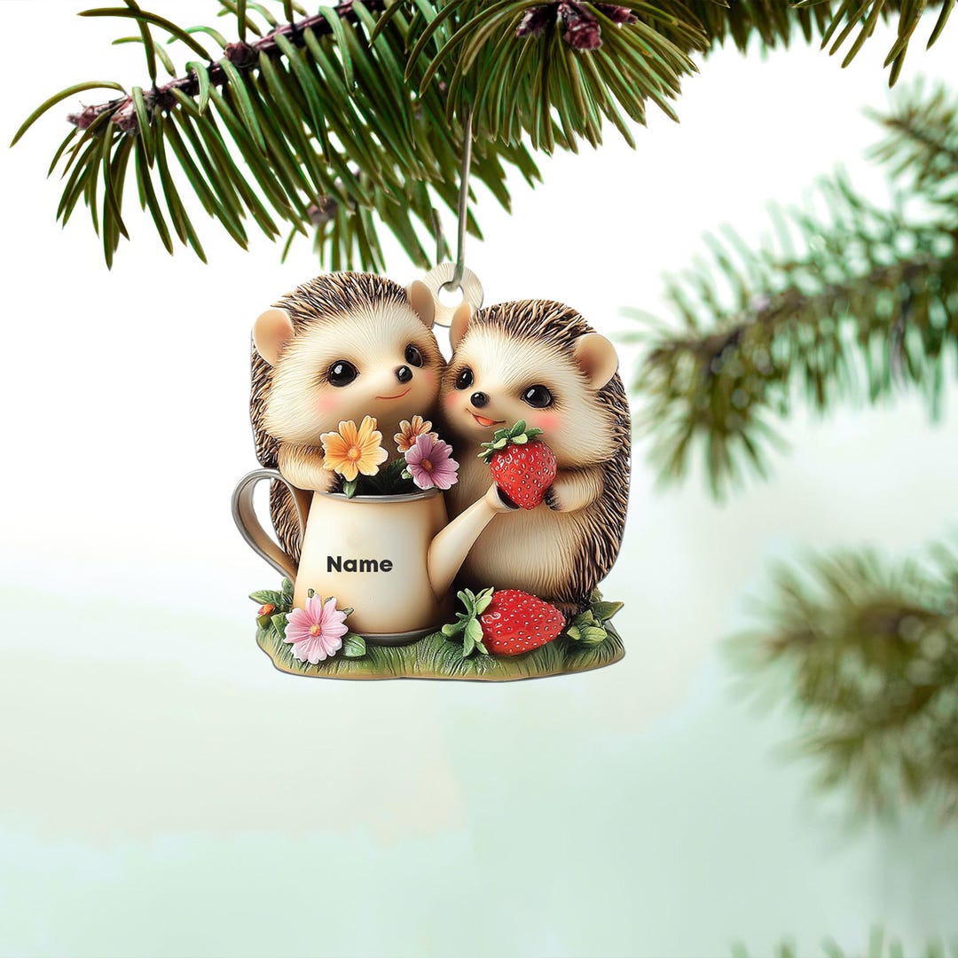 Lovely Hedgehog Christmas Ornament, Hedgehog Hanging Holiday Ornament ...