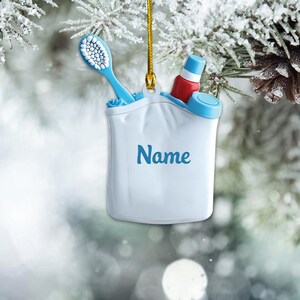 Toothbrush Christmas Ornament, Dental Xmas Ornament, Dentist Ornament ...