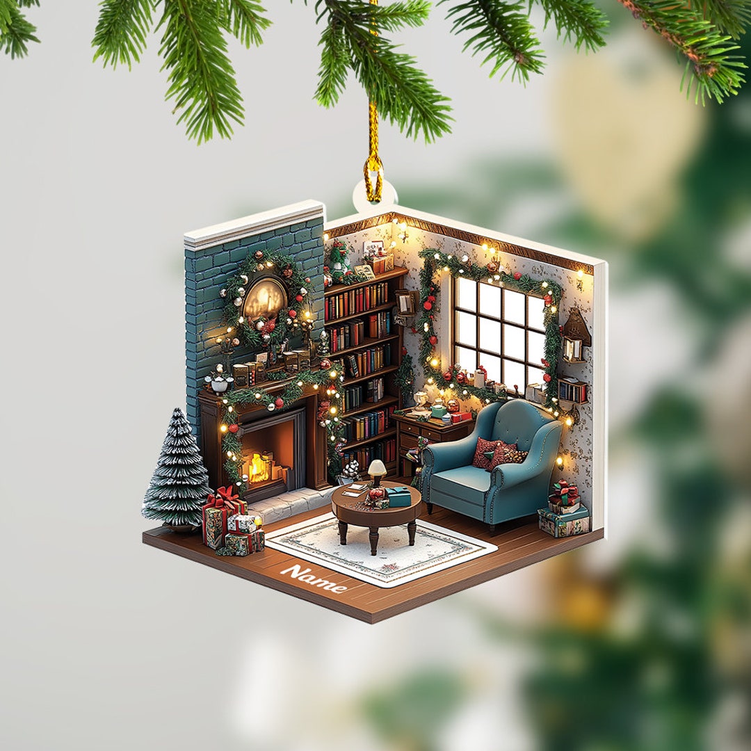 Personalized Christmas House Ornament, Custom Christmas House Ornament ...