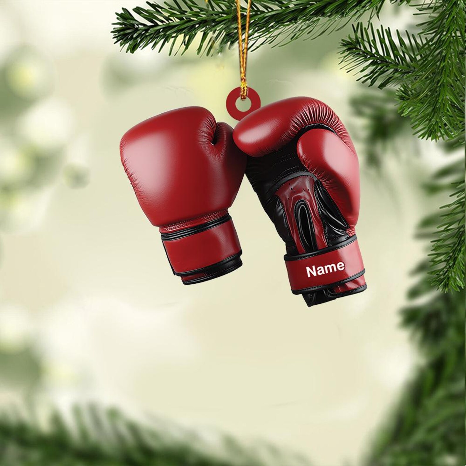 Personalized Boxing Gloves Ornament, Boxing Christmas Ornament, Boxing ...