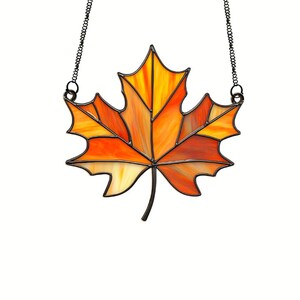 Maple Autumn Leaf Suncatcher, Maple Autumn Leaf Hanging Ornament Home ...