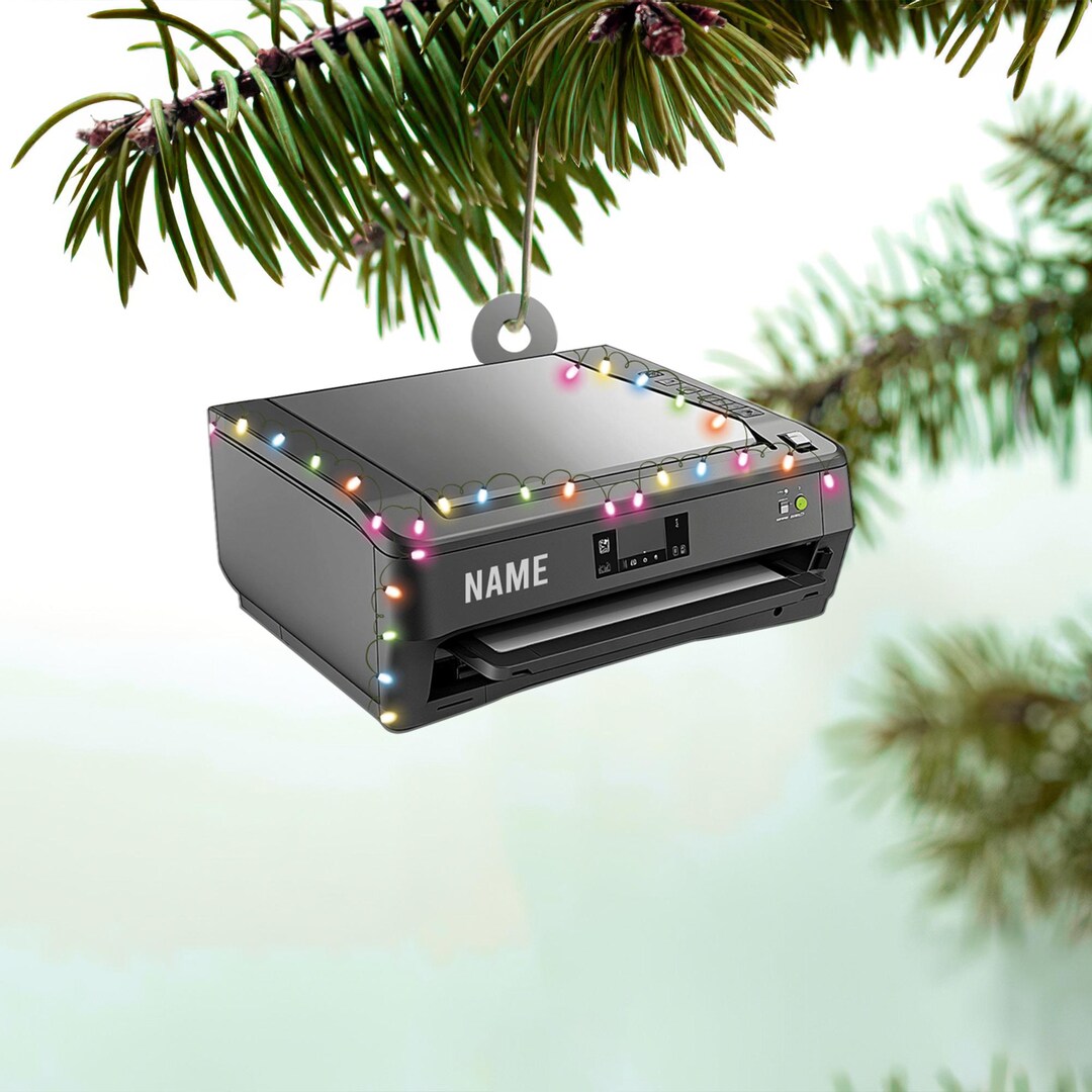 Personalized Printer Machine Ornament, Printer Christmas Ornament ...