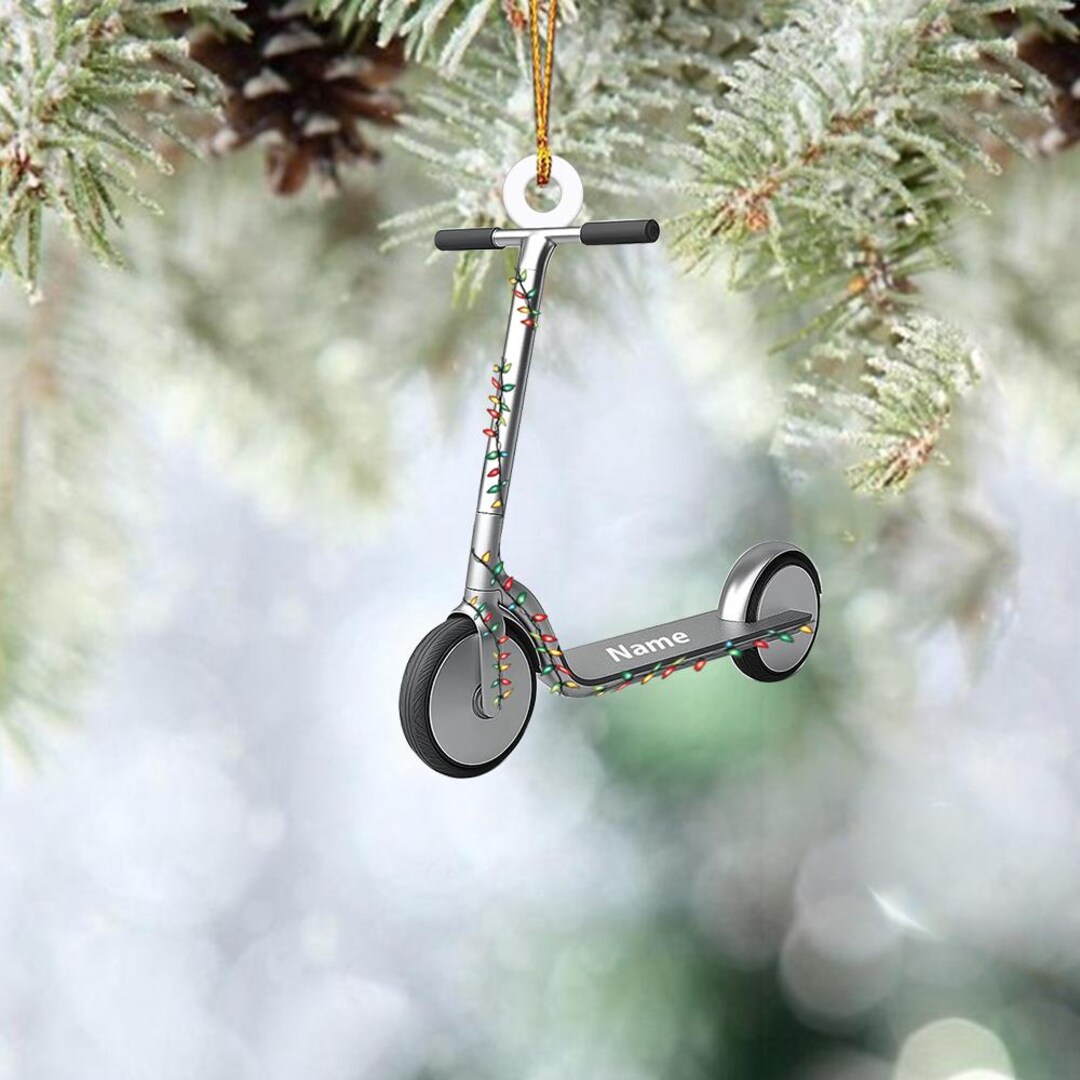 Personalized Scooter Ornament, Scooter Christmas Ornament, Electric ...