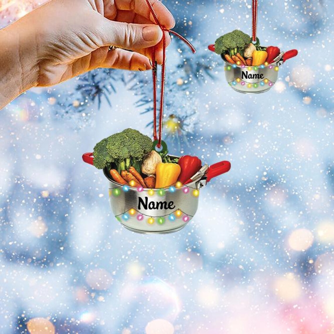 Personalized Cooking Pot Ornament, Cooking Pot Christmas Ornament ...