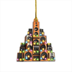 Personalized Speaker Christmas Ornament, Speaker Set Ornament, Louder ...