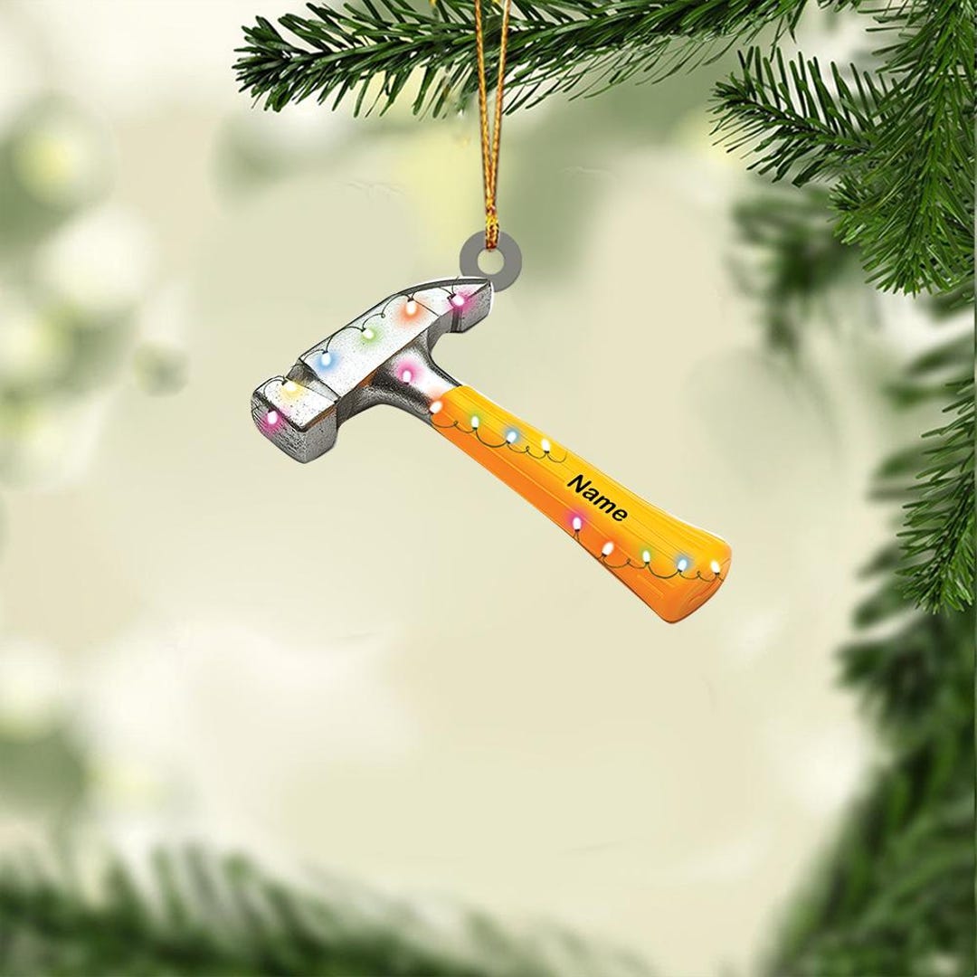 Personalized Hammer Ornament, Hammer Christmas Ornament, Fixing Tools ...