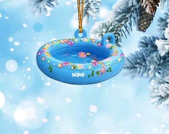 Personalized Swimming Pool Ornament, Swimming Pool Christmas Ornament ...