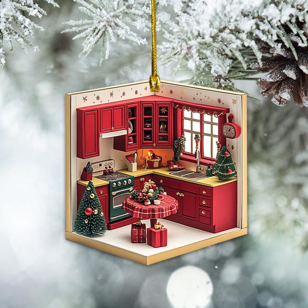 Kitchen Christmas Ornament, Kitchen Xmas Ornament, Cooking Lovers ...