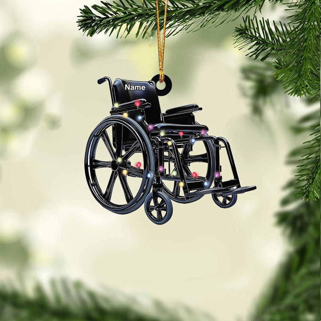 Personalized Wheelchair Ornament, Multifunctional Wheelchair Christmas ...