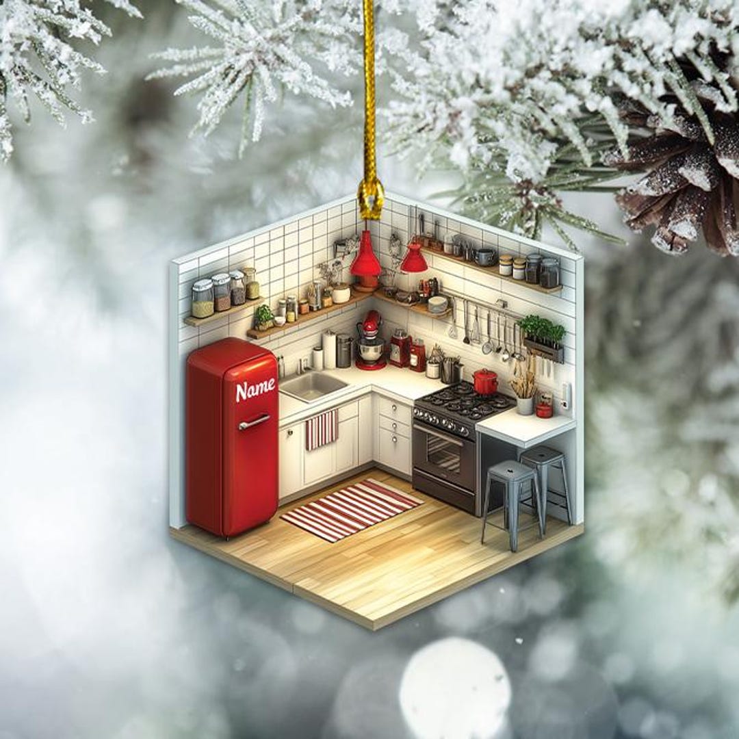 Kitchen Christmas Ornament, Kitchen Xmas Ornament, Cooking Lovers ...