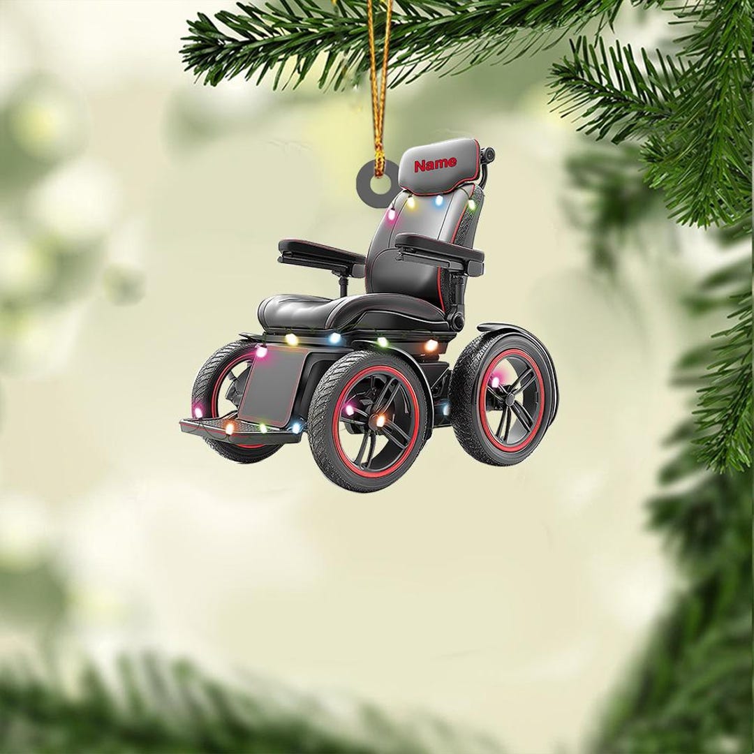Personalized Wheelchair Ornament, Multifunctional Wheelchair Christmas ...